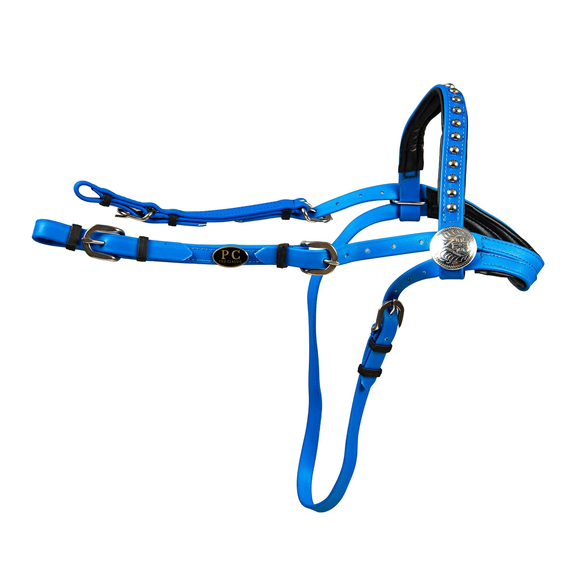 Premium Horse Bridle – Red, Blue & White Leather Bridles